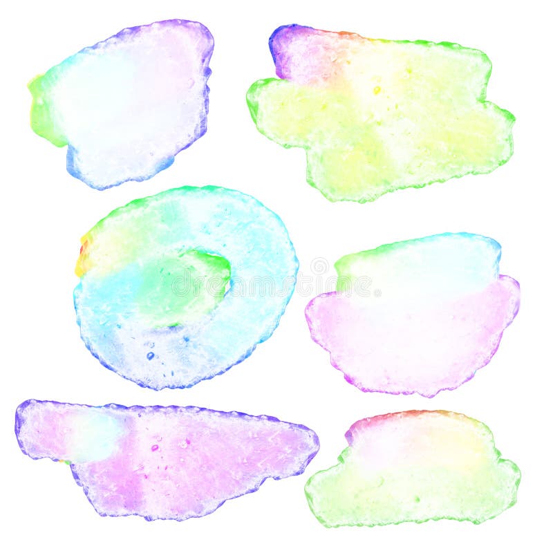 Watercolor Text Frame. Colorful Watercolor Strokes - Space for Text ...