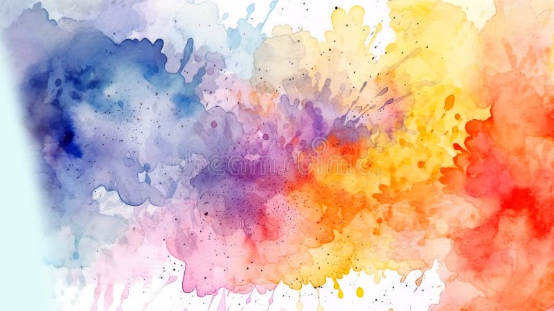 Watercolor Texture Background, Abstract Color Paint Pattern, Splatter ...