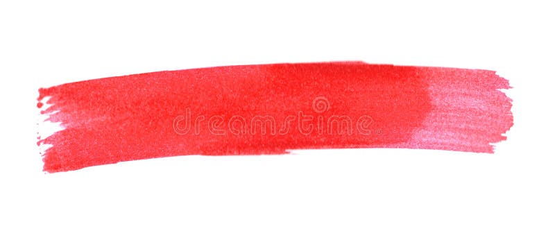 Watercolor Texture: Red Brush Stripe Banner Stock Illustration ...