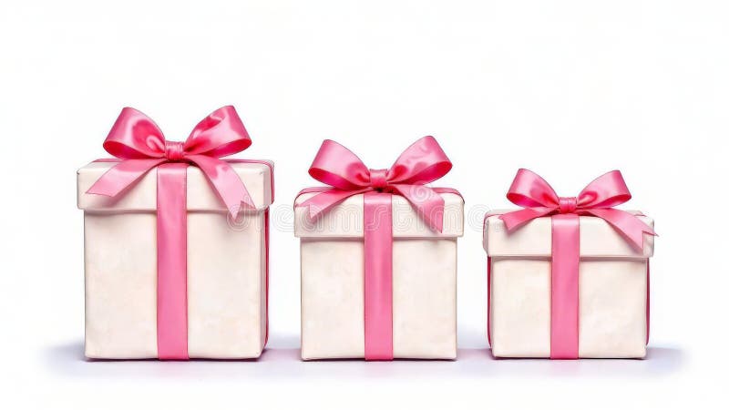 Watercolor Three Gifts on a White Background Stock Illustration ...