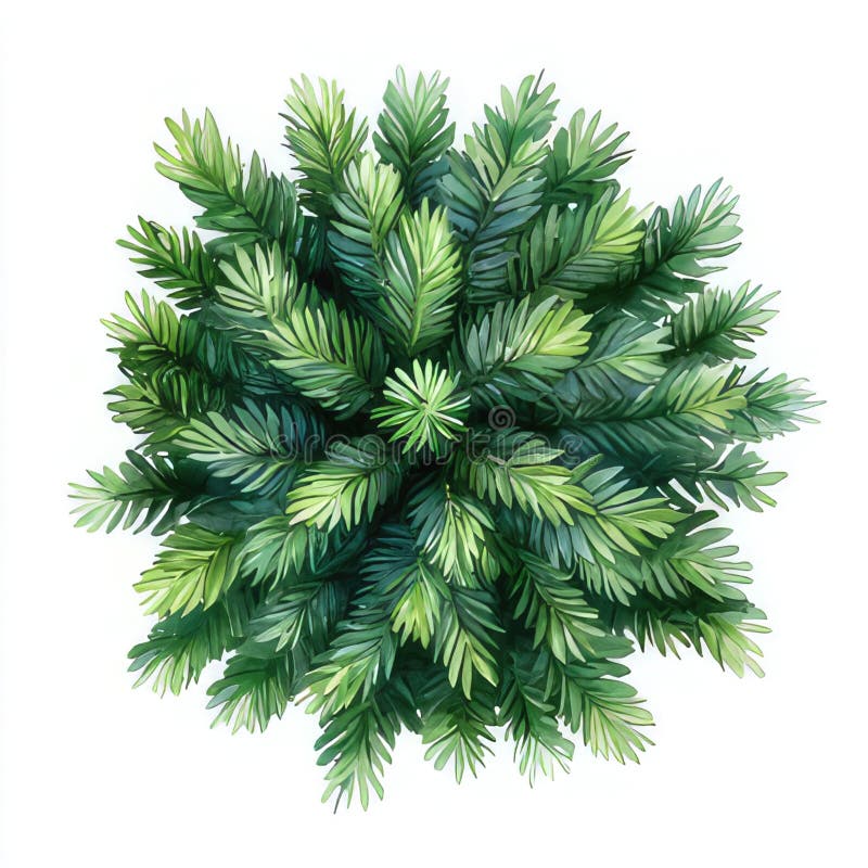 Watercolor Tree Hand Drawing Stock Illustration - Illustration of white ...