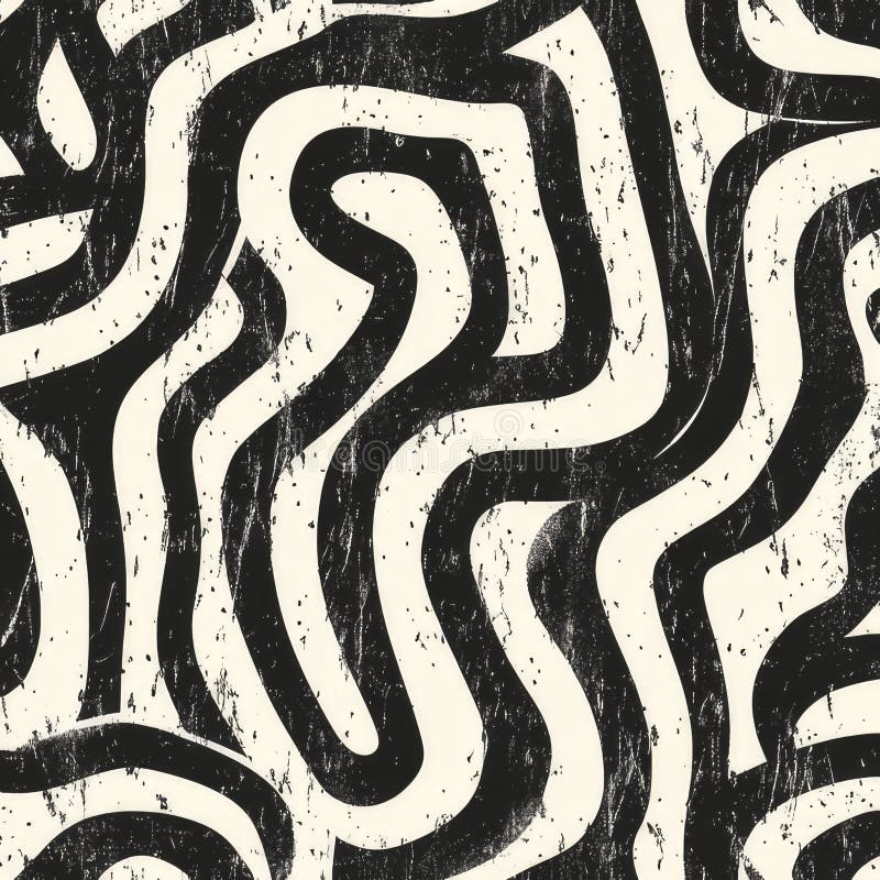 Watercolor Linear and Dots Pattern Hand Drawing Stock Illustration ...