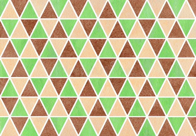 Watercolor Triangle Pattern. Stock Illustration - Illustration of mint ...