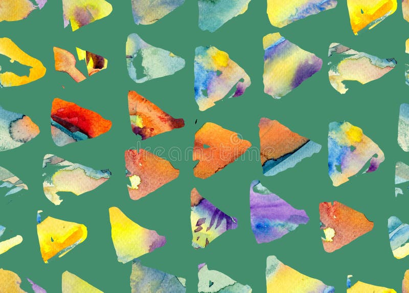 Watercolor Triangle Pattern. Simple Geometric Seamless Pattern Stock ...