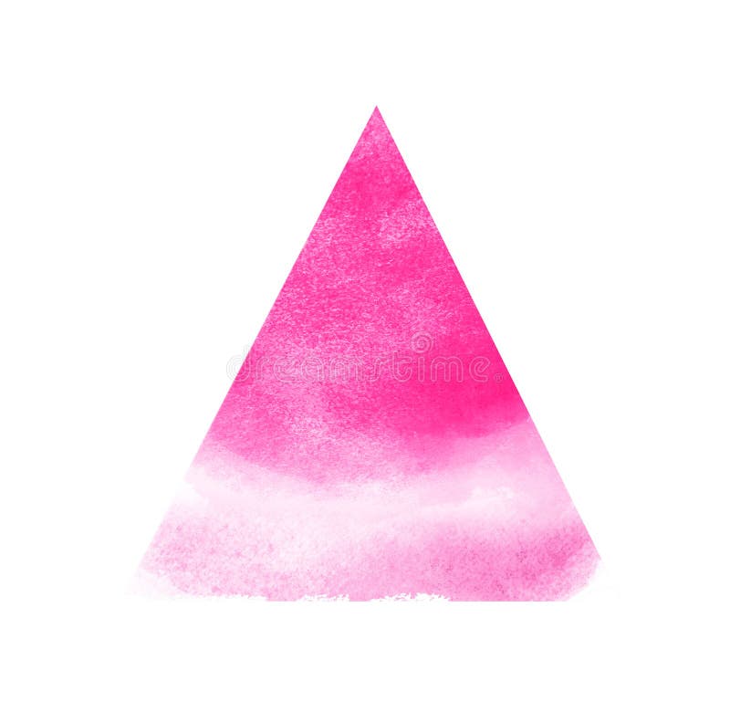 Watercolor Triangle on White Background Stock Photo - Image of abstract ...