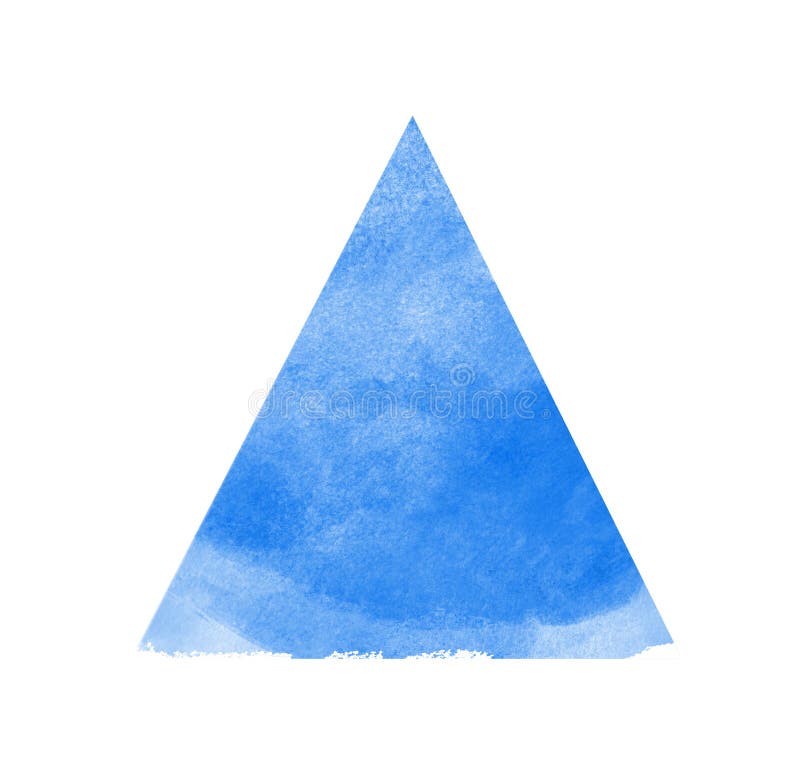 Watercolor Triangle on White Stock Illustration - Illustration of ...