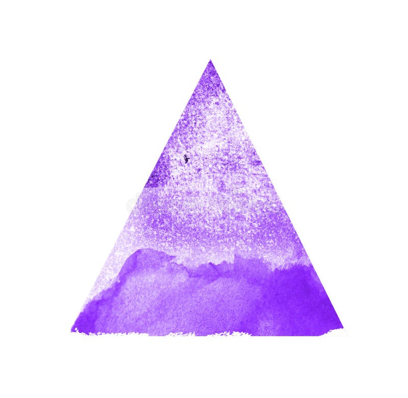 Watercolor Triangle on White Background Stock Illustration ...