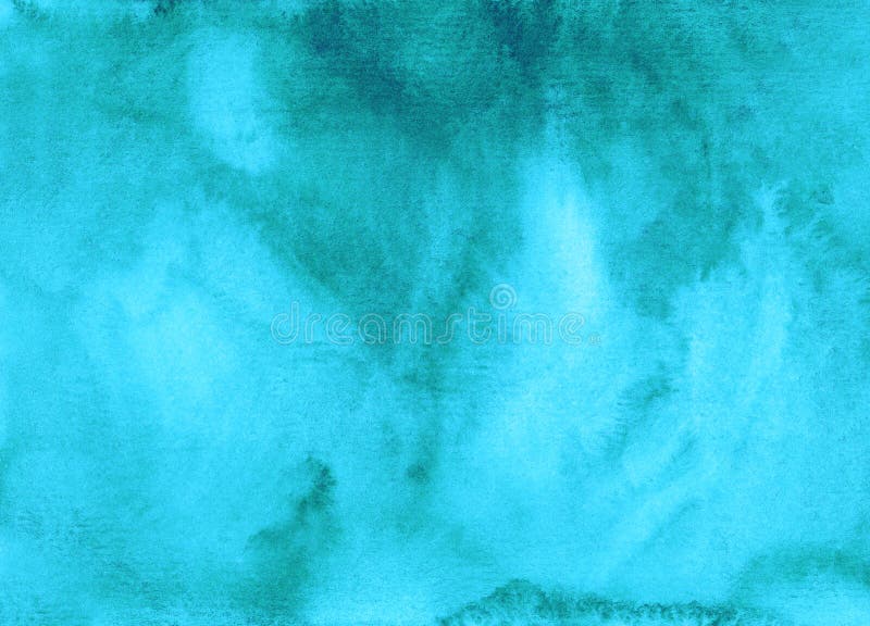 Watercolor Turquoise Background Texture. Aquarelle Abstract Liquid ...