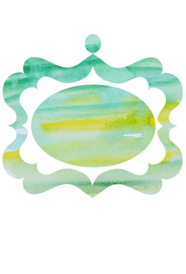 Watercolor Vector Frame Under the Text Stock Vector - Illustration of ...