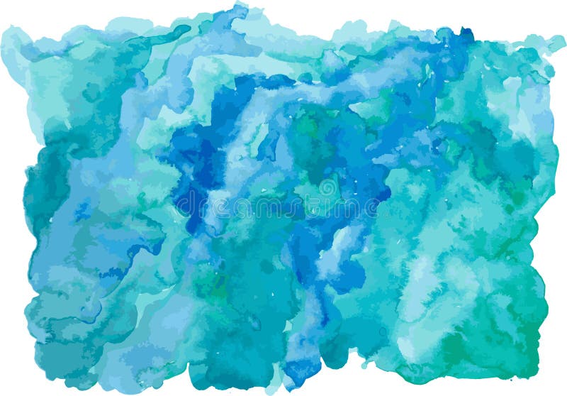 Watercolor Vector Gradient Blue Background on Sea Style Stock Vector ...