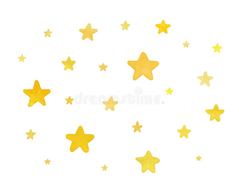 Watercolor Vector Pattern with Yellow Stars. Backdrop Pattern for ...
