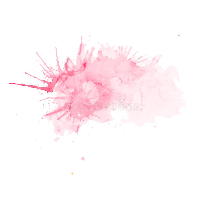 Watercolor Vector Pink Splash Stock Vector - Illustration of computer ...