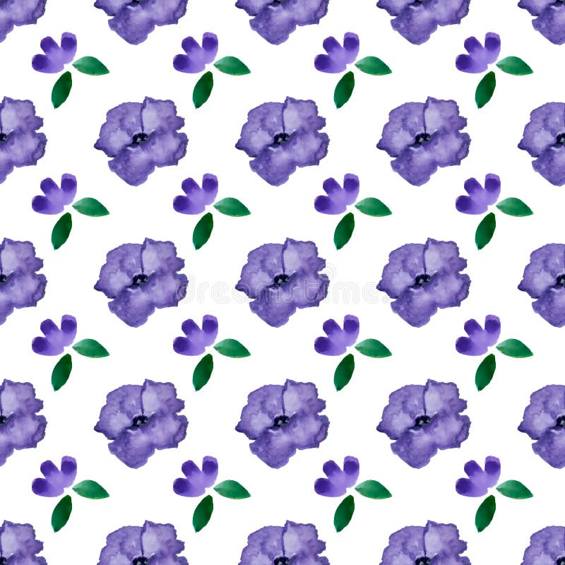 Watercolor Vector Seamless Pattern Stock Illustration - Illustration of ...