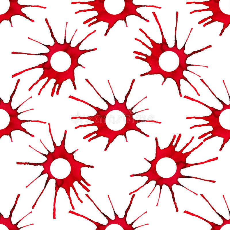 Watercolor Vector Seamless Pattern. Splash Retro Stock Vector ...