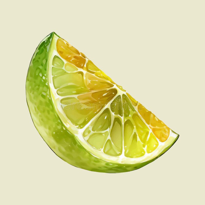 Watercolor Vector Simple LIme Stock Photo - Image of object, leaf ...