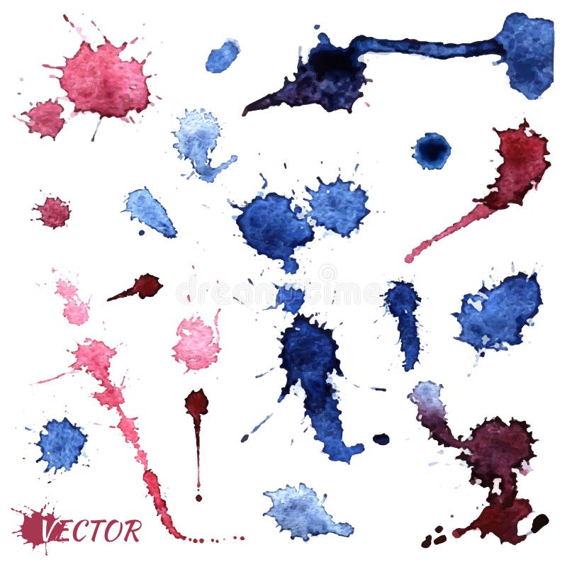 Watercolor vector spots stock vector. Illustration of graphic - 36639112