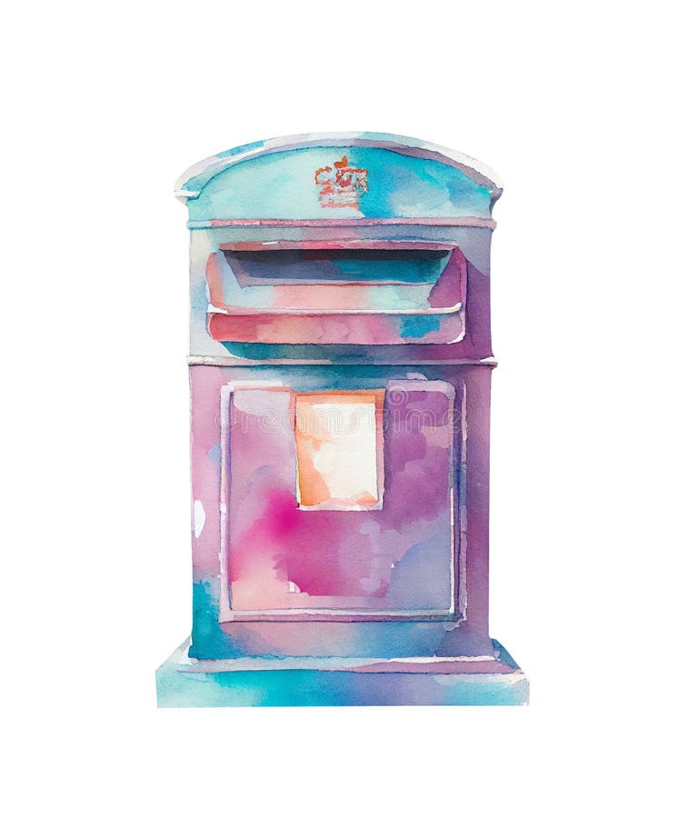 Red Mailbox Watercolor Stock Illustrations – 102 Red Mailbox Watercolor ...