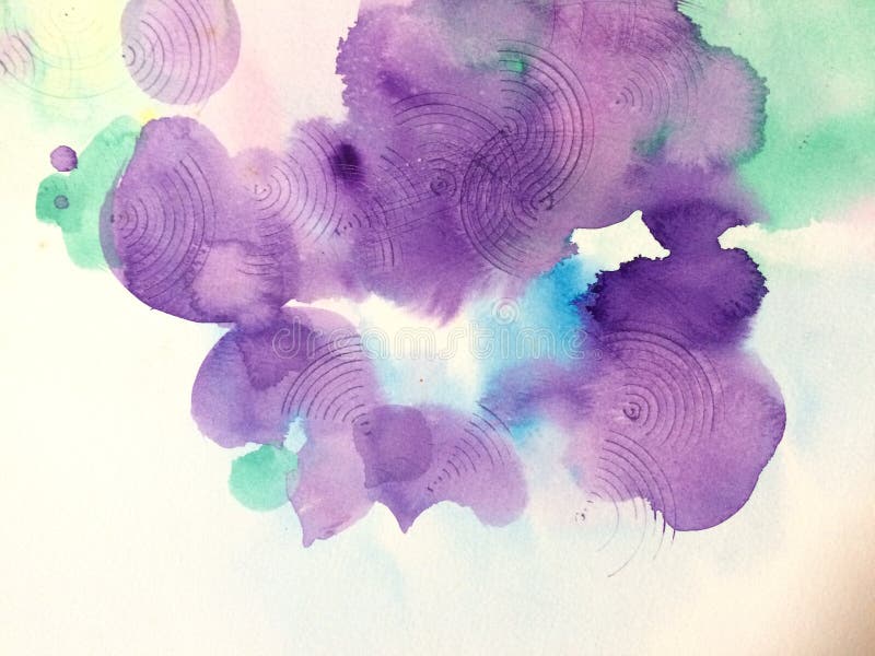 Watercolor violet stock illustration. Illustration of drawing - 91296241