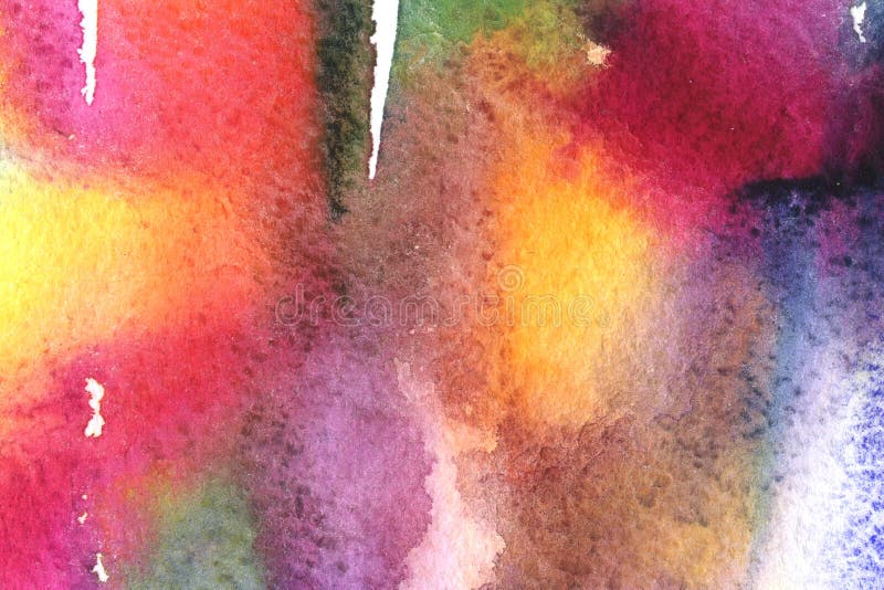 Watercolor Wash Abstract Multicolor Background Stock Illustration ...