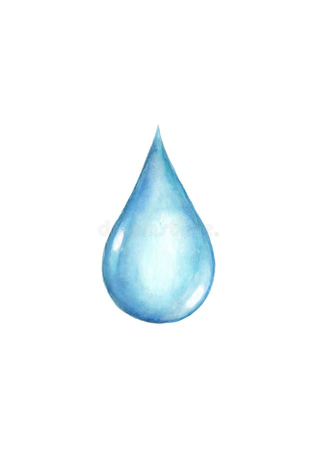 Watercolor Water Drop, Isolated Stock Vector - Illustration of color ...