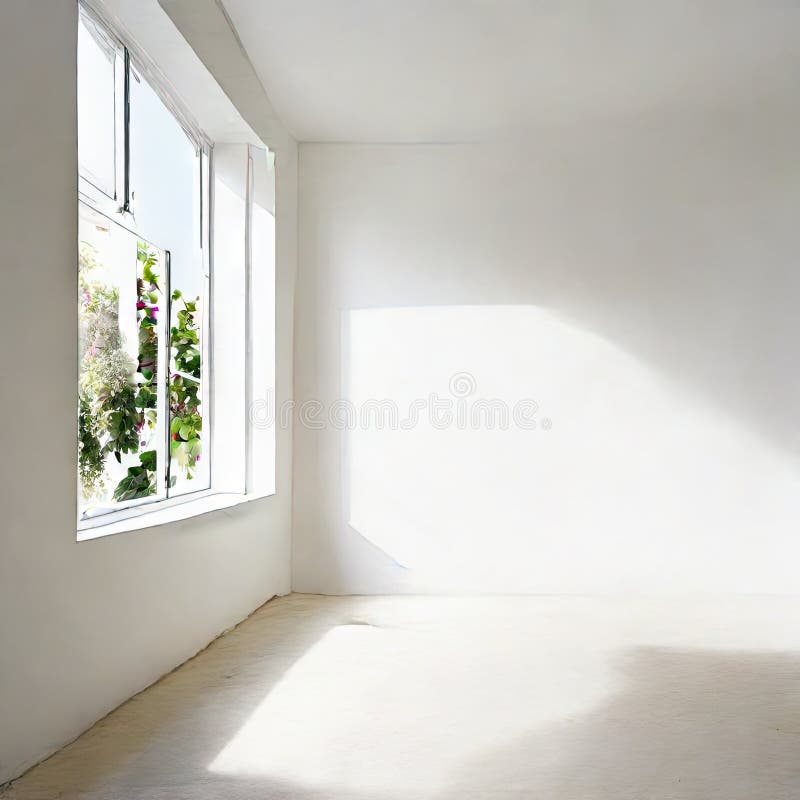 Watercolor of a White Square in an Empty White Stock Illustration ...