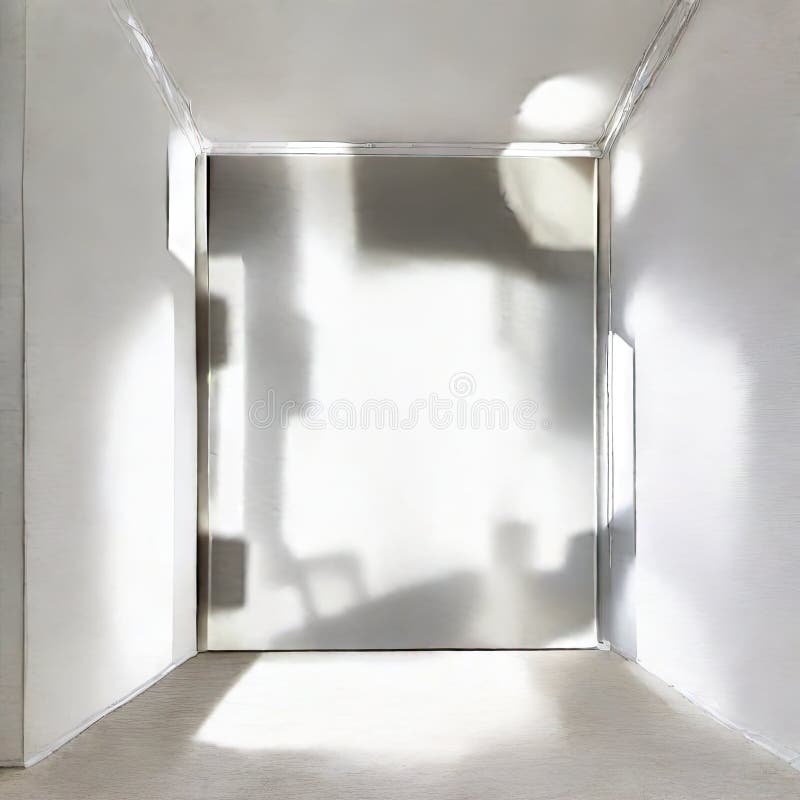 Watercolor of a White Square in an Empty White Stock Illustration ...