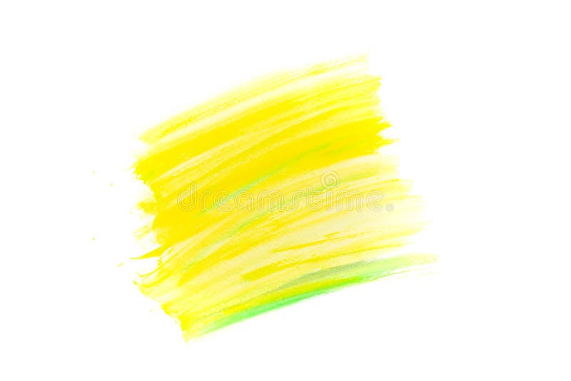 Watercolor Yellow Stain on a White Background. Stock Image - Image of ...