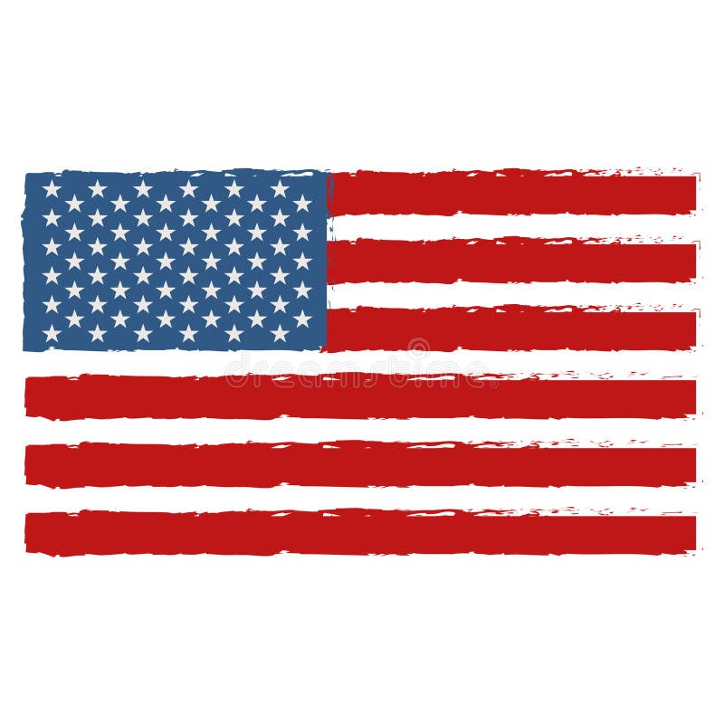 Watercolored Flag of USA Vector Stock Vector - Illustration of vector ...