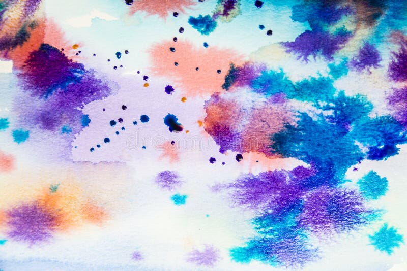 Watercolors on a paper stock illustration. Illustration of creative ...