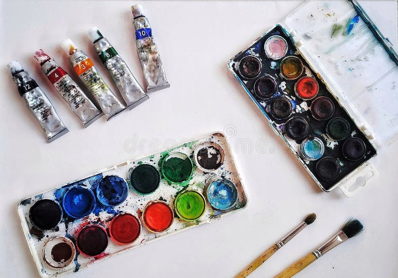 Watercolour and Acrylic Paint Like Art Stock Image - Image of paint ...
