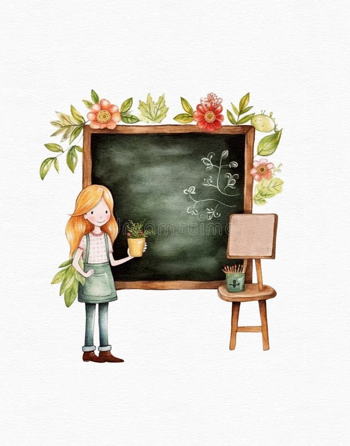 Watercolour Teacher Child Stock Illustrations – 11 Watercolour Teacher ...