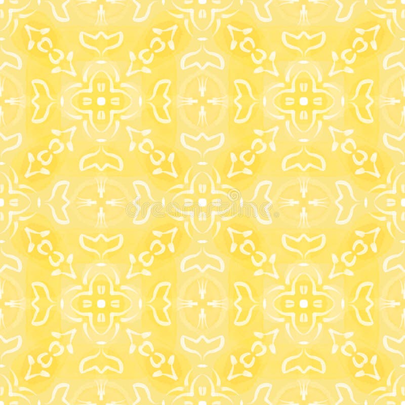 Watercolour Ornament Repeating Tile Large Format Stock Illustration ...