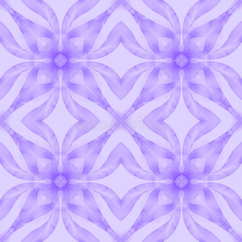 Watercolour Ornament Repeating Tile Large Format Stock Illustration ...