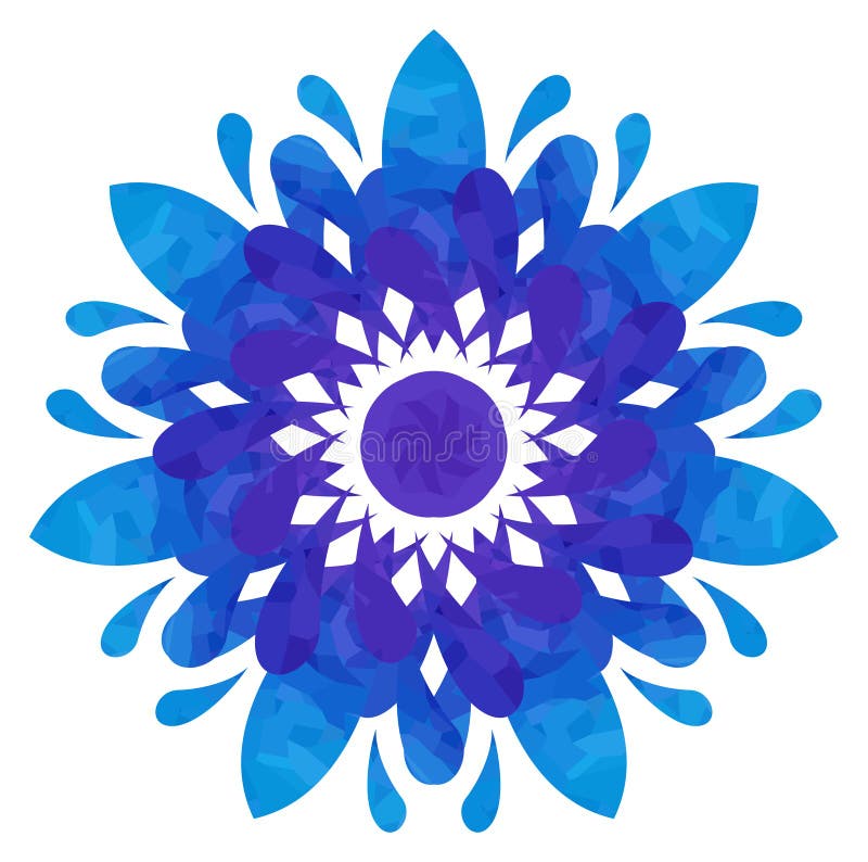 Watercolour Pattern - Blue-violet Abstract Flower Stock Vector ...
