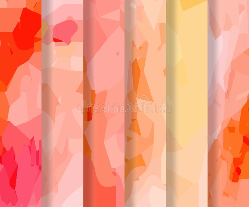 Watercolour Pattern - Orange-red Poly-patterns Stock Illustration ...