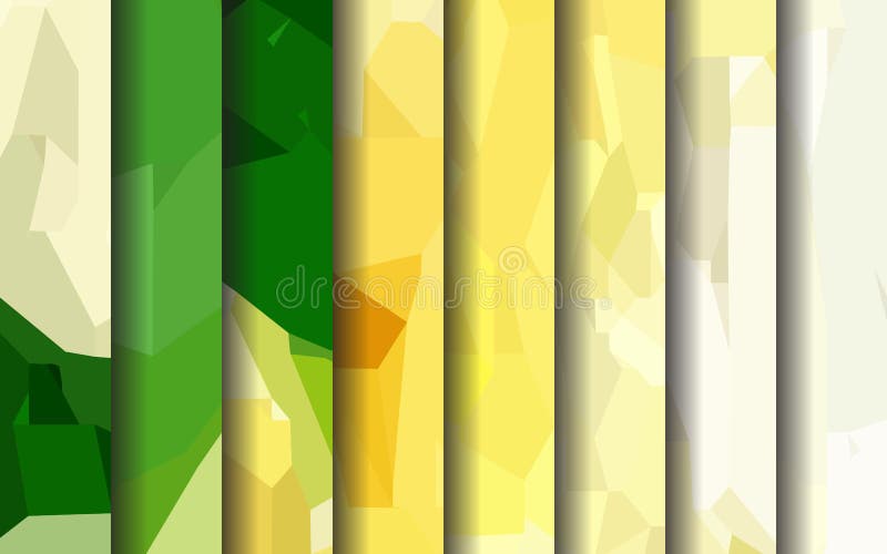 Watercolour Pattern - Set of Green-yellow Patterns Stock Illustration ...