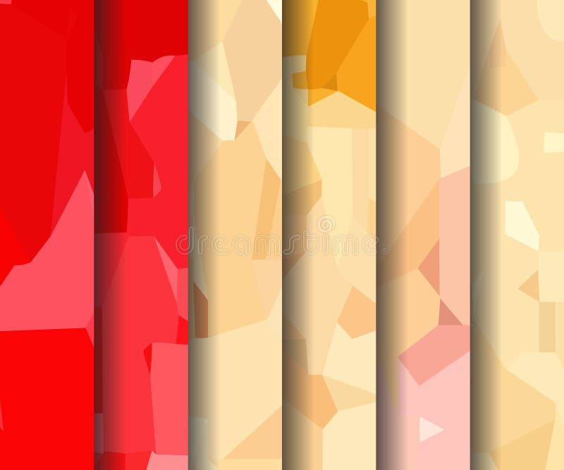 Watercolour Pattern - Set of Red-yellow Patterns Stock Illustration ...