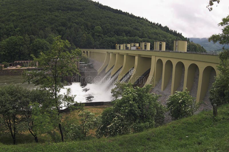 Barrage, hydroelectric. stock image. Image of electric - 301333