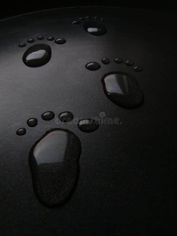 Waterdrops Footprints stock image. Image of aqua, blue - 7018573