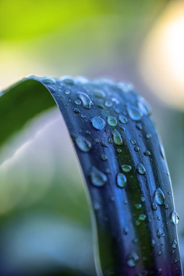 A plant with rain drops stock image. Image of gardens - 138343215