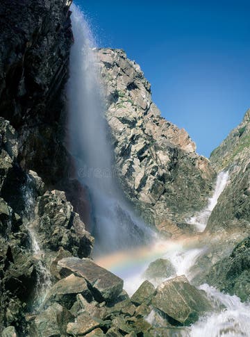 Waterfall stock image. Image of brook, cascade, tatra, july - 105097