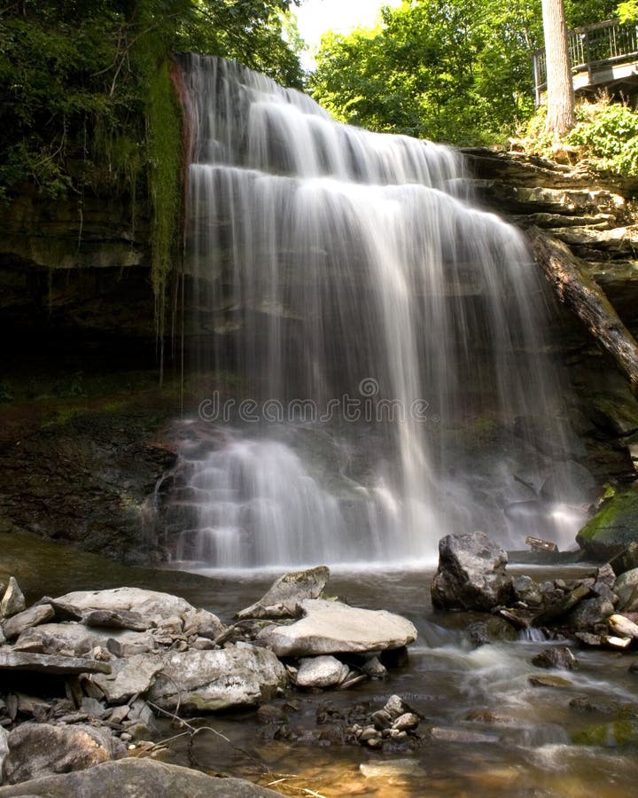 Waterfall stock image. Image of cascade, descending, quiet - 1204635