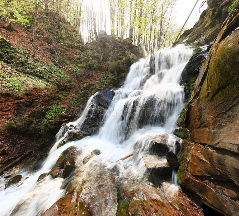 Waterfall stock photo. Image of flow, fall, peaceful - 14253596