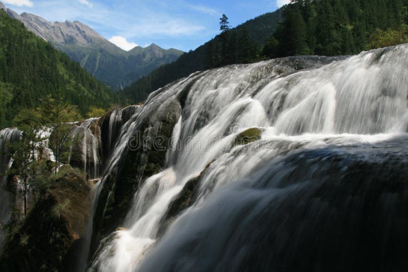 Waterfall #2 stock image. Image of mountain, trees, water - 10728197