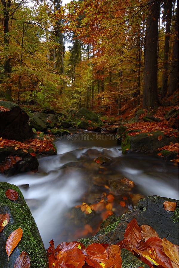 Waterfall in Resov in Moravia, Czech Republic Stock Image - Image of ...