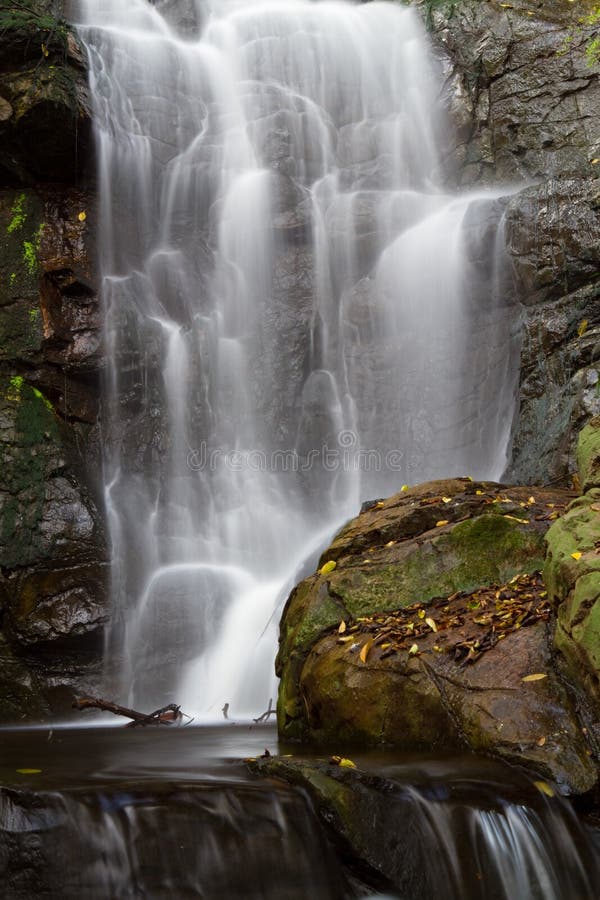 Waterfall stock image. Image of waterfall, shadows, leaves - 21109509