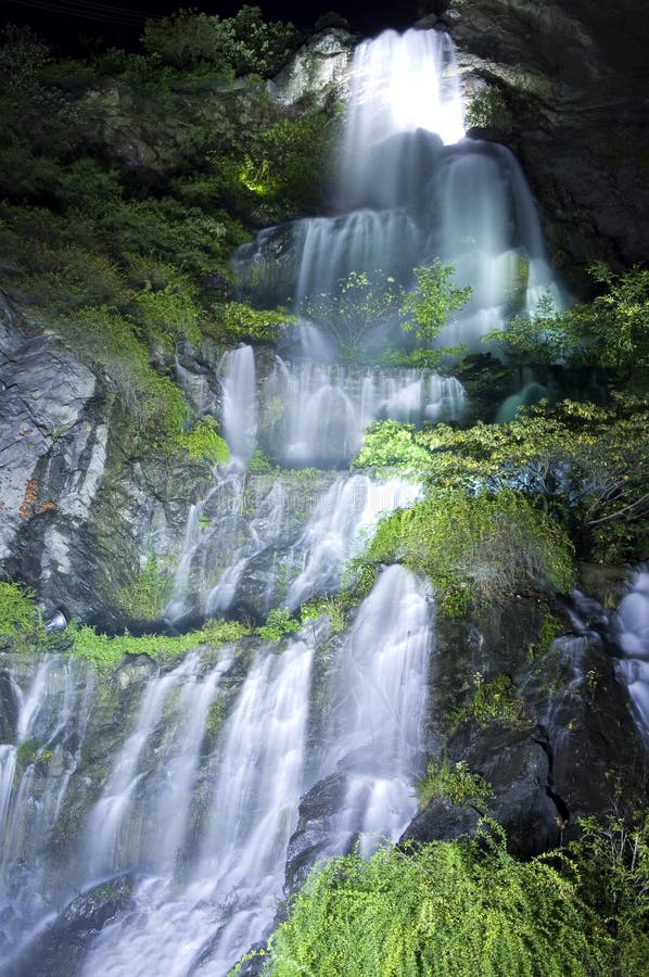 Ryuzu (Dragon Head) Waterfall Stock Image - Image of leaves, flow: 16621667