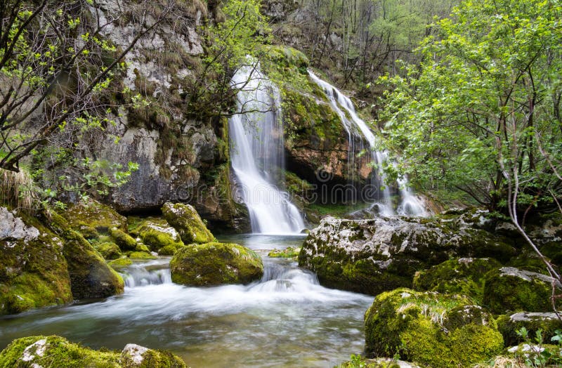 Waterfall stock image. Image of clean, colored, flowing - 24251543
