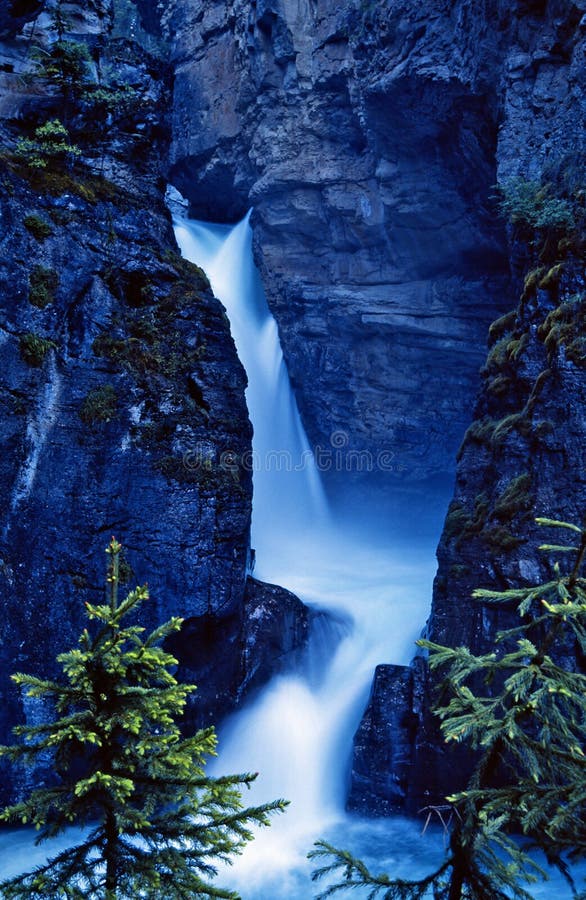 Blue Waterfall stock photo. Image of geology, flow, time - 42994
