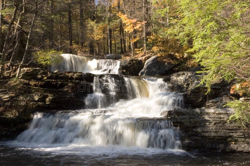 Pennsylvania Waterfall in Spring Stock Image - Image of travel ...